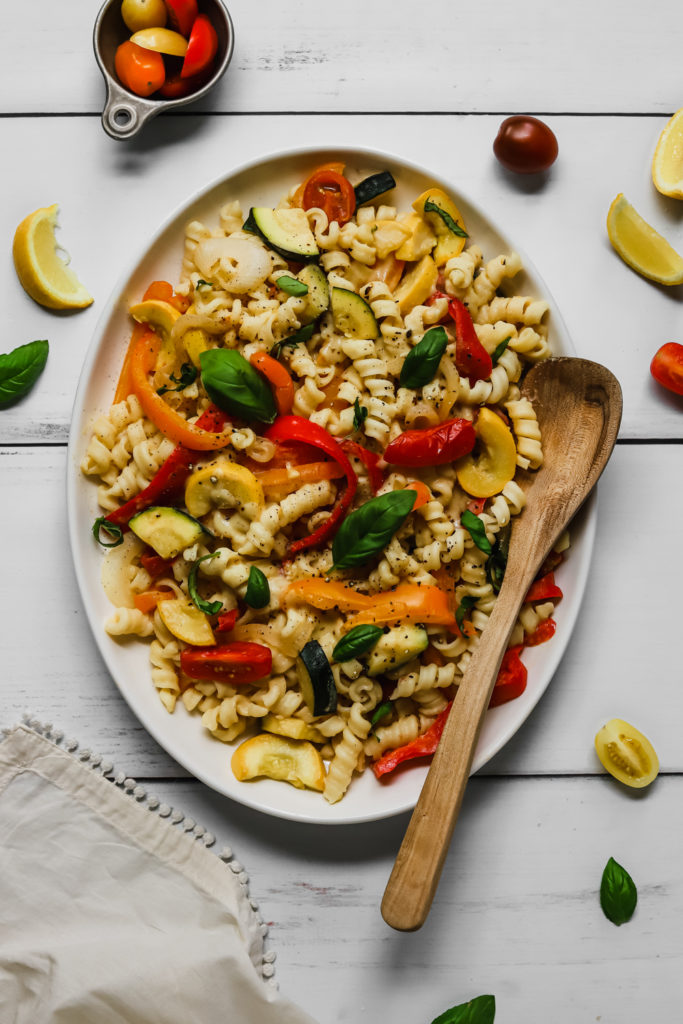 Creamy Vegan Pasta with Summer Veggies – Daughter of Seitan